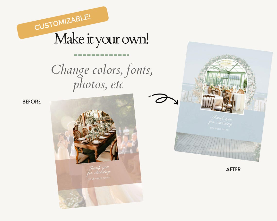 Wedding Venue Rental Guide Template, Editable in Canva (instant ...
