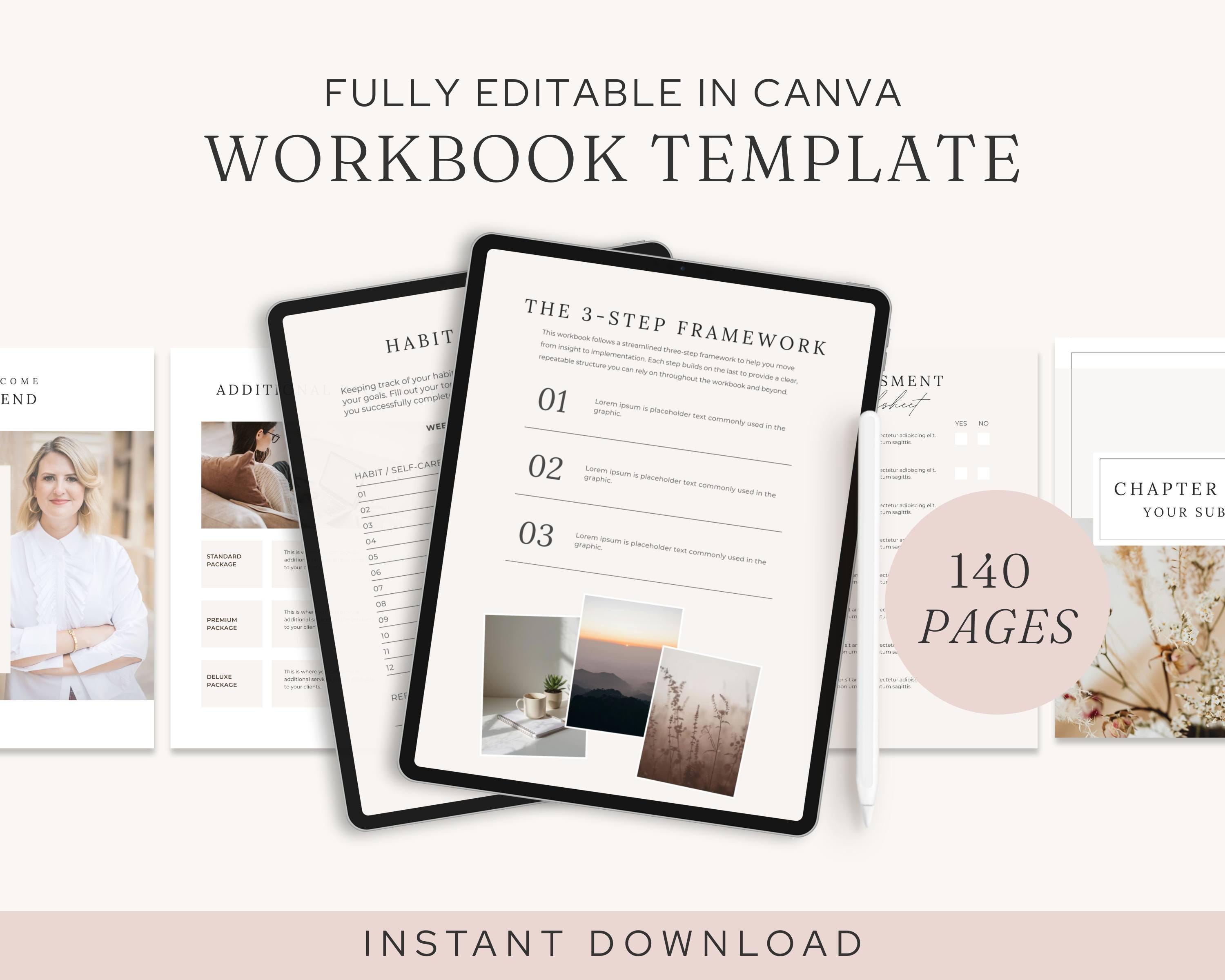 Coaching Workbook Template for Canva | Editable Guidebook & Ebook ...