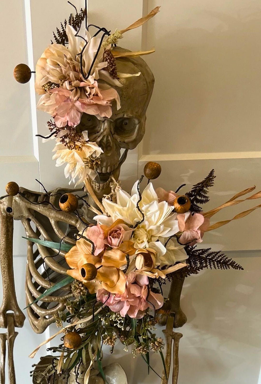 SOLD Life-size Floral Skeleton Décor - Etsy