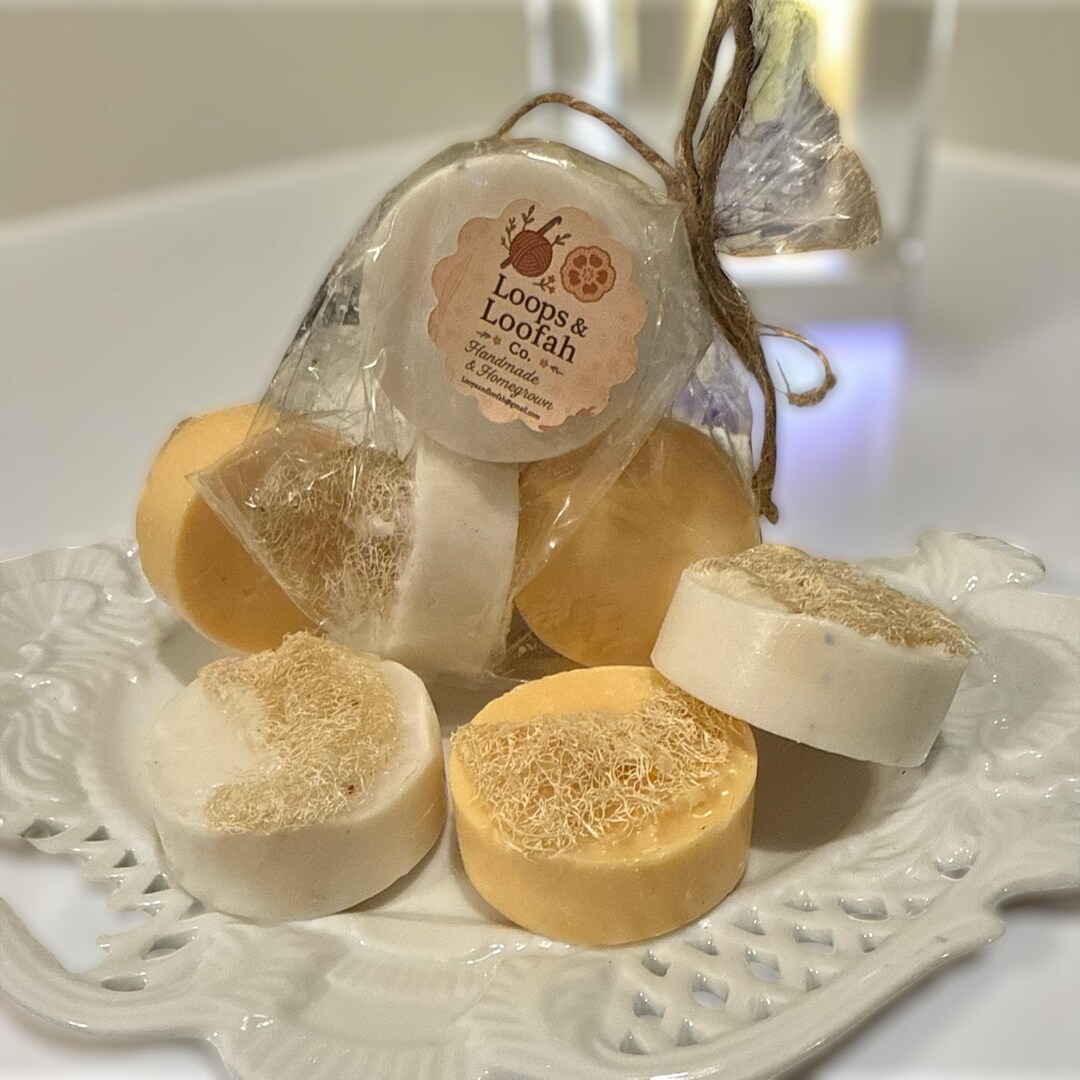 Mini Goat Milk and Loofah Soap "mini Round Bars" - Etsy
