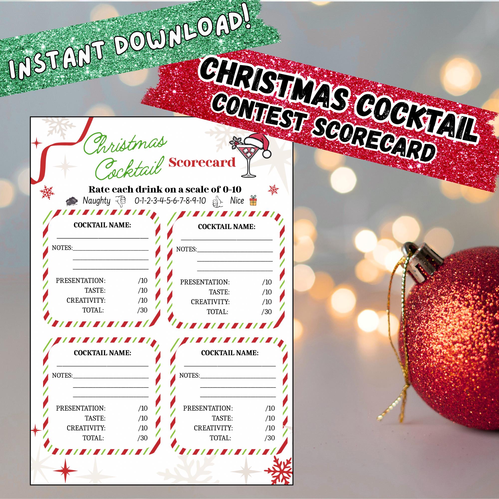 Christmas Cocktail Contest Scoreboard, Christmas Cocktail Competition ...