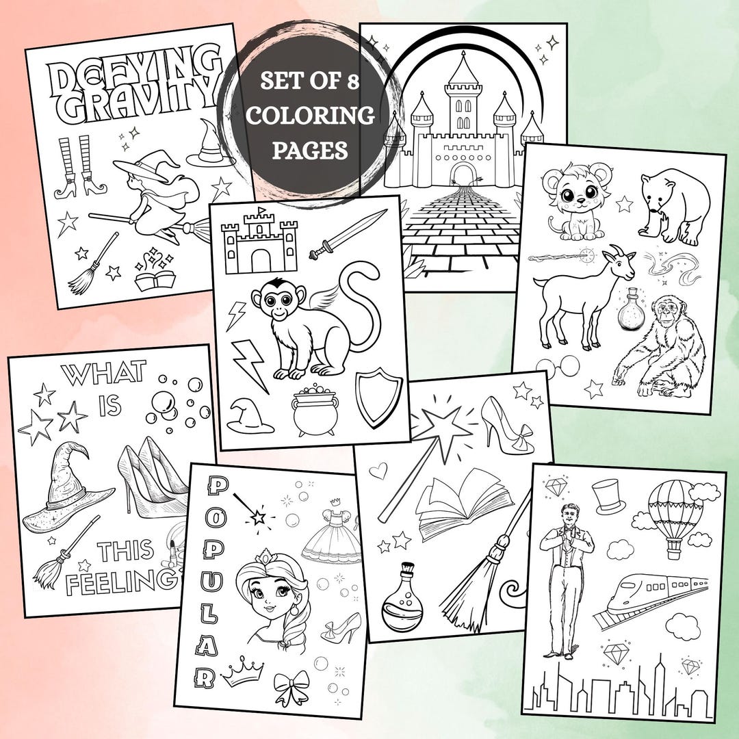 Desenhos para colorir do filme Wicked | Folhas para colorir imprimíveis ...