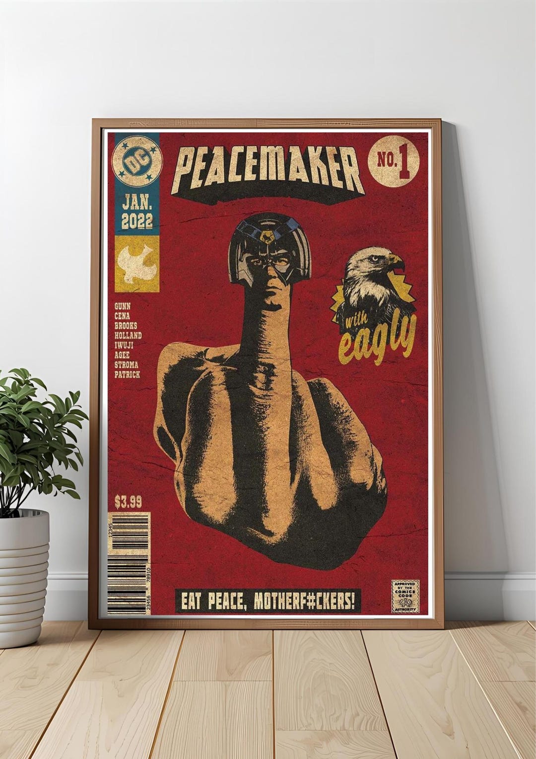 Peacemaker Vintage Comic Poster – Retro DC Superhero Print, Classic ...