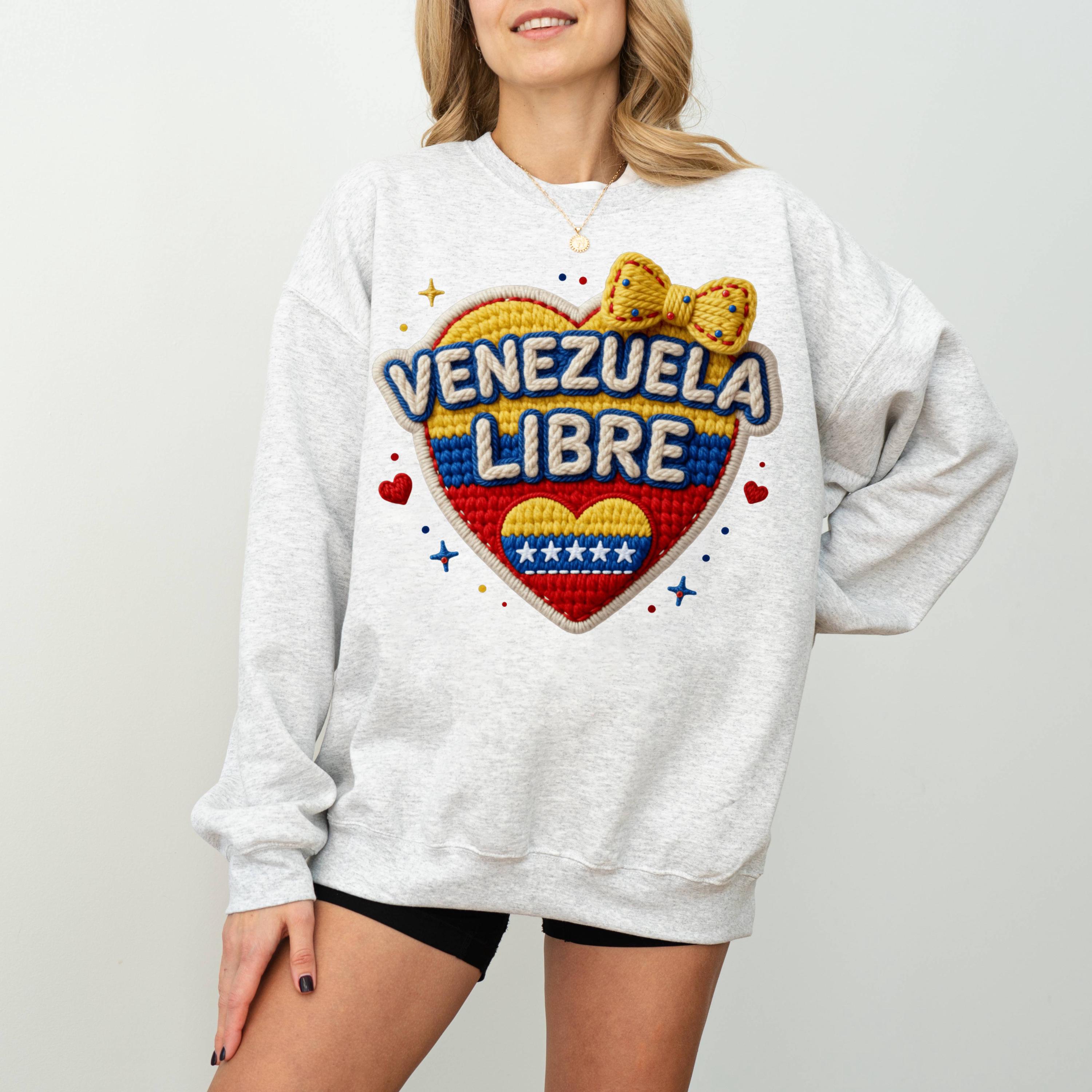 Venezuela Libre PNG, Faux Embroidery Heart Patch, Venezuela Flag ...