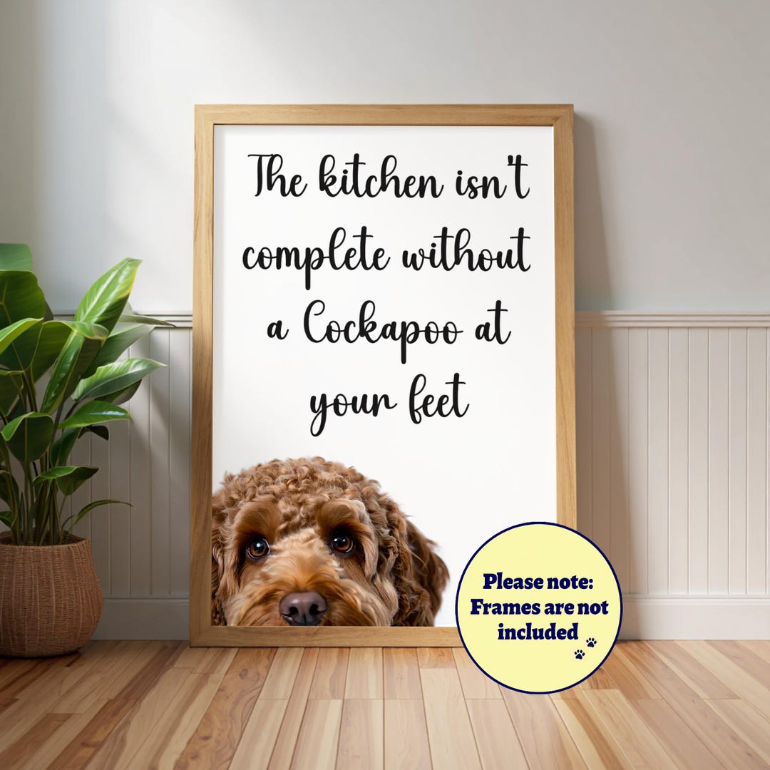Funny Cockapoo Kitchen Poster: Dog Lover Gift, Pet Portrait - Etsy