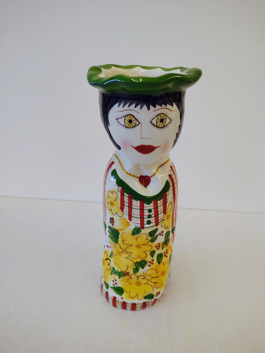 Vintage Bella Casa Susan Paley by Ganz HP 10 3/4” Lady Ceramic Vase ...