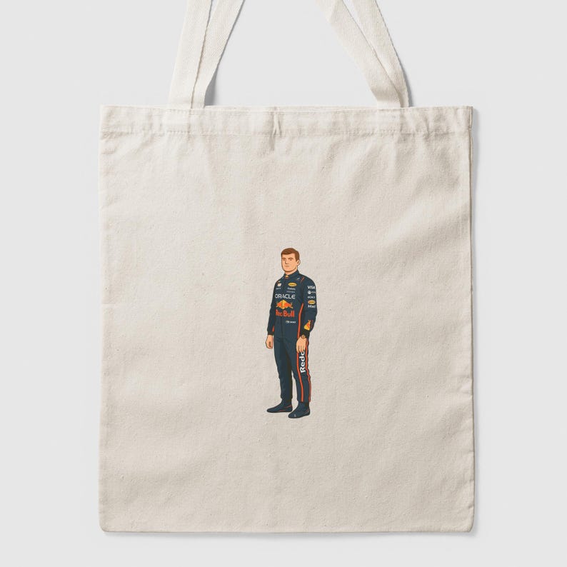 Max Verstappen Full Body Fan Design Tote Bag, F1 Merch, Red Bull ...