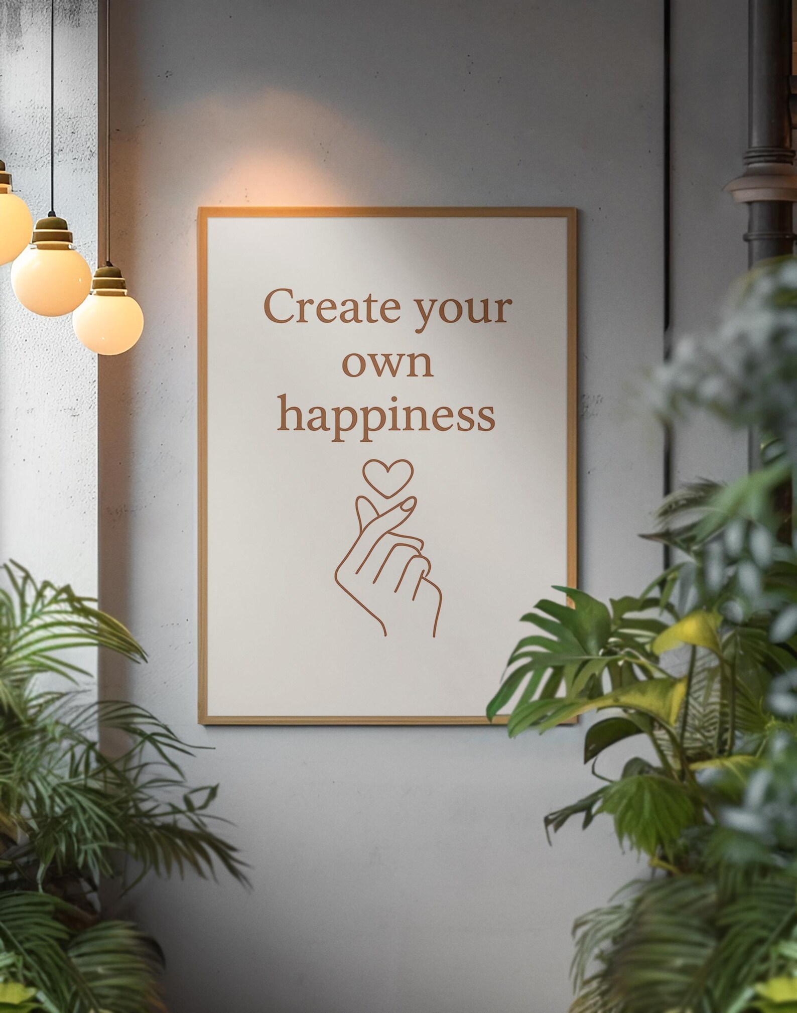 Create Your Own Happiness Printable — Self-love Quote Wall Art, Hand ...
