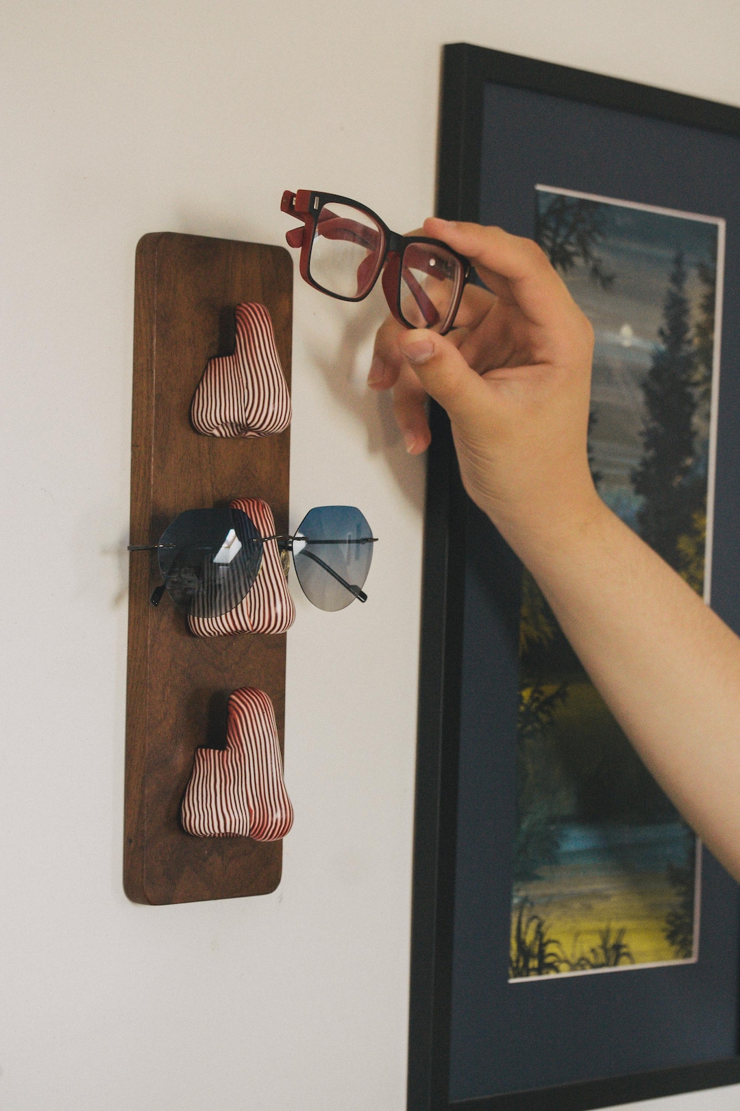 Unique Wooden Eyeglasses Stand for Organization, Glasses Holder for ...