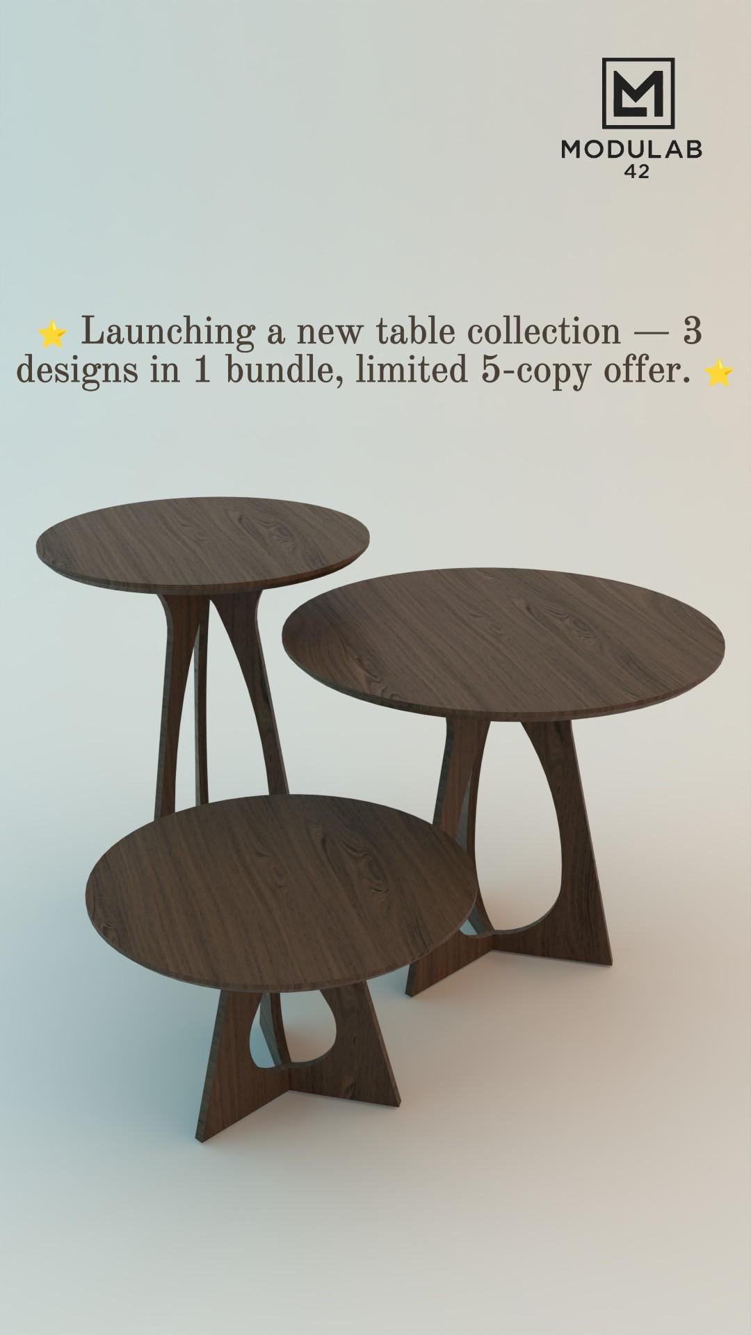 CNC Table Plans | Parametric Bar, Dining, Coffee Table (digital ...