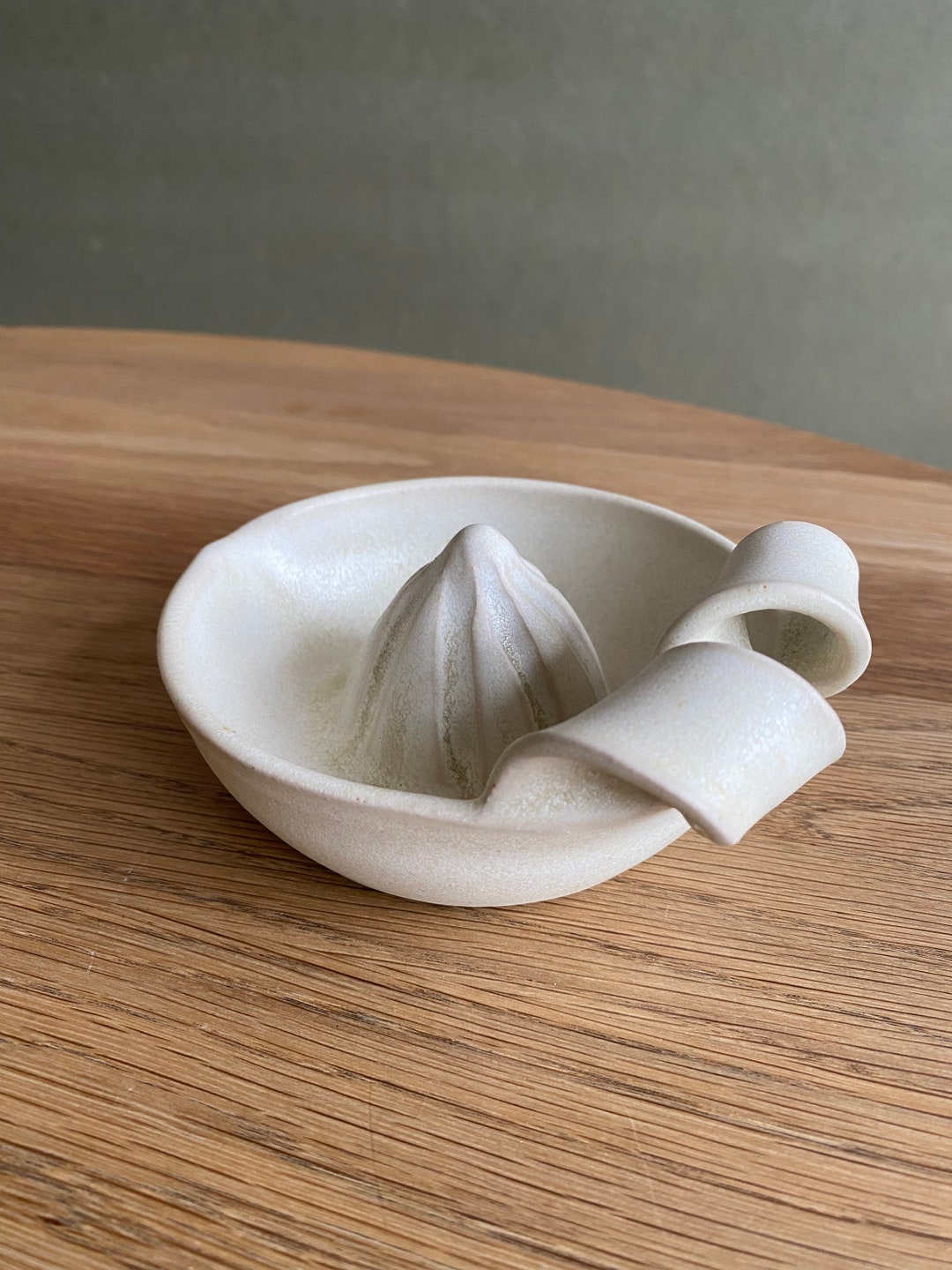 Ceramic Clay White Lemon Squeezer Juicer - Etsy