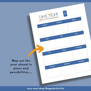 My Creative Year Artist Planner, Printable Instant Access Downloadable ...