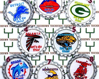 Football Bottle Cap | Etsy