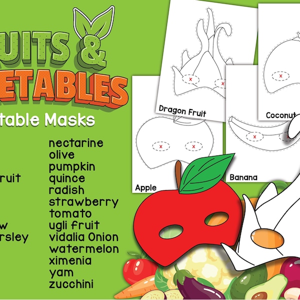 Vegetable Mask - Etsy