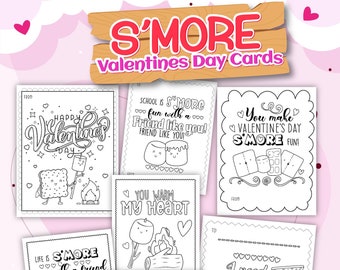 Printable S'mores Valentine's Day Cards, Smores Valentines Cards ...