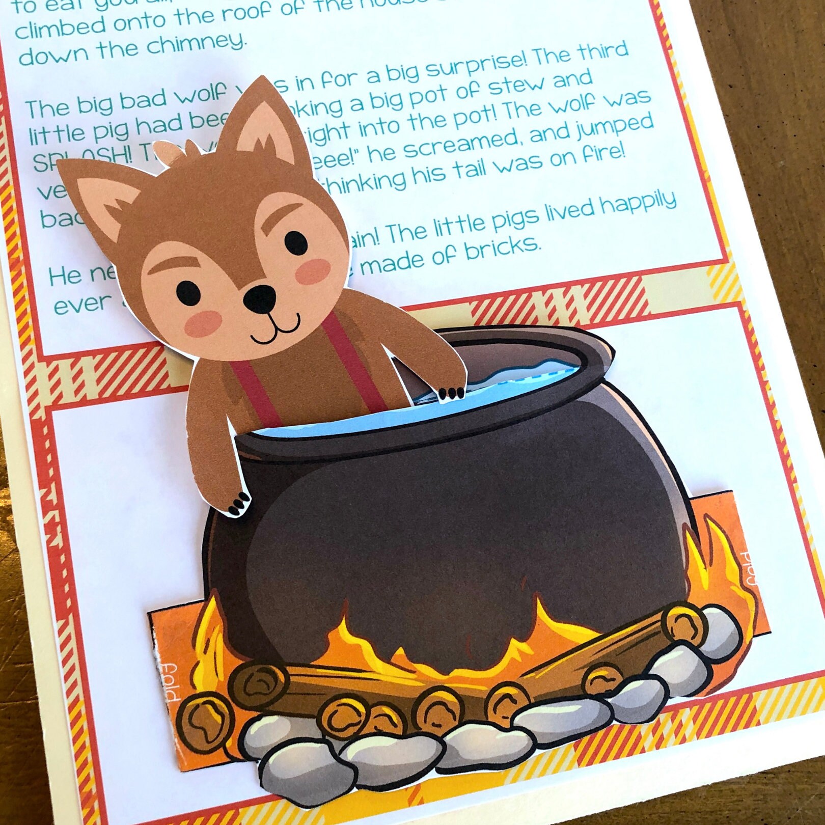 Digital Downloadable Printable Three Little Pigs Interactive Book - Etsy