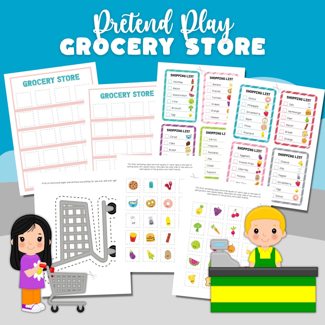 Digital Printable Grocery Store Pretend Play Download - Etsy