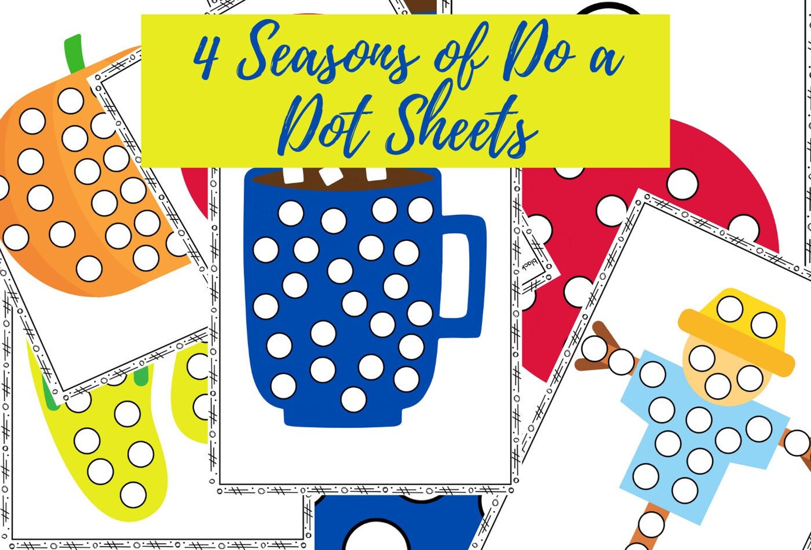 4 Seasons of Do a Dot Sheets - Etsy