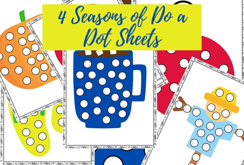 4 Seasons of Do a Dot Sheets - Etsy