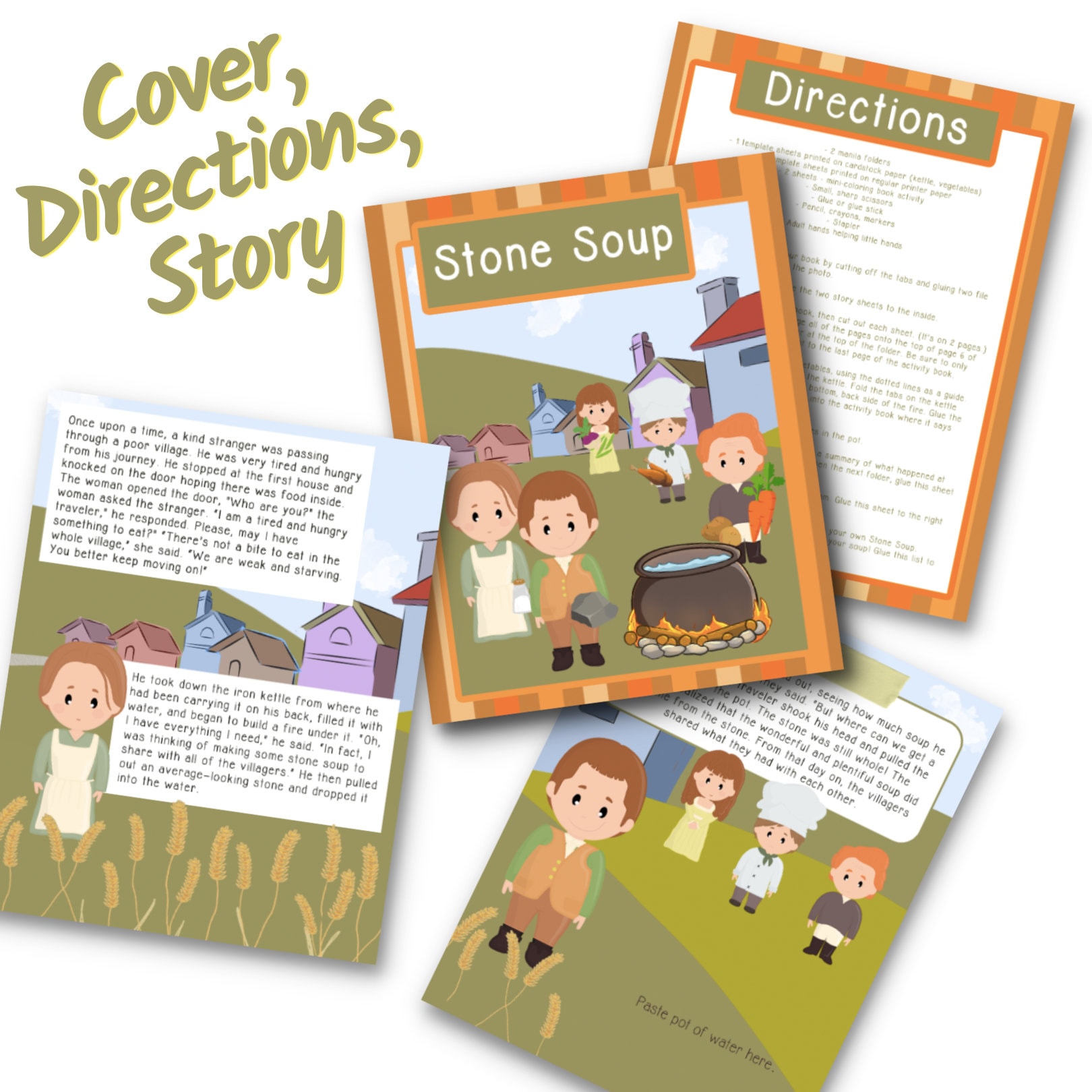 Stone Soup Story Activity Book - Etsy