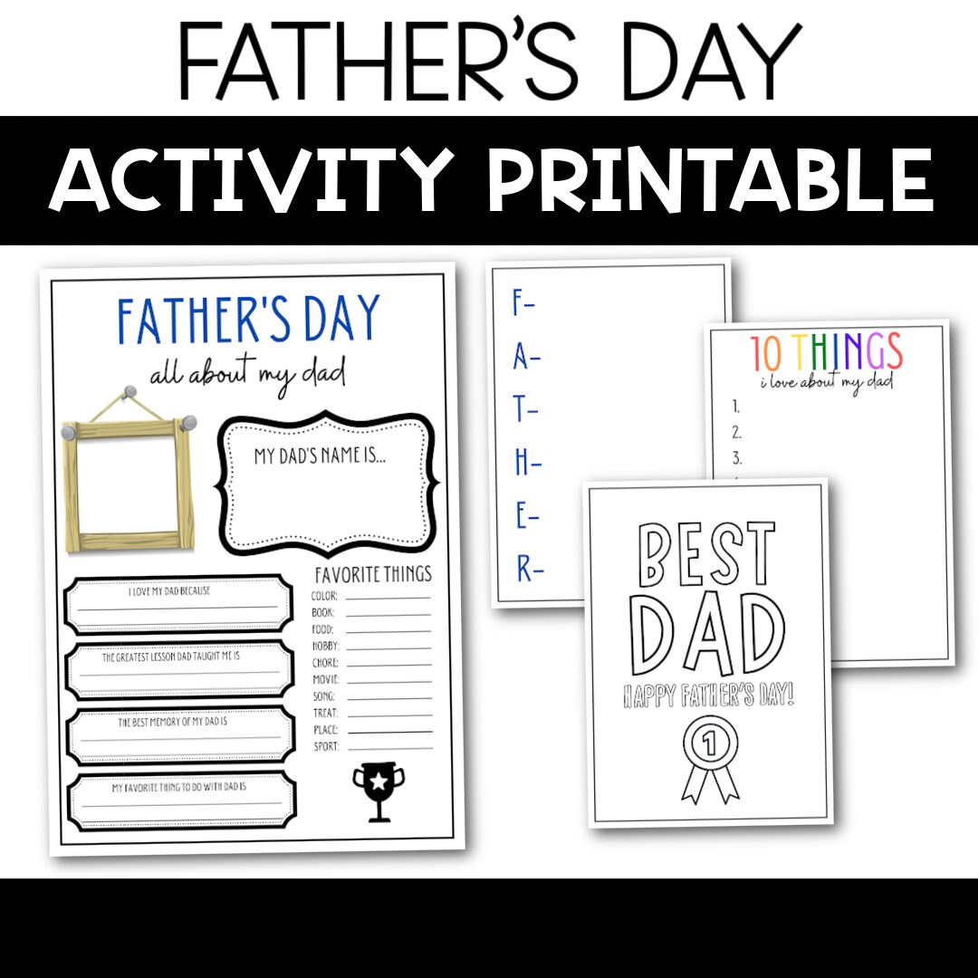 Father's Day Super Pack for Preschool - Etsy