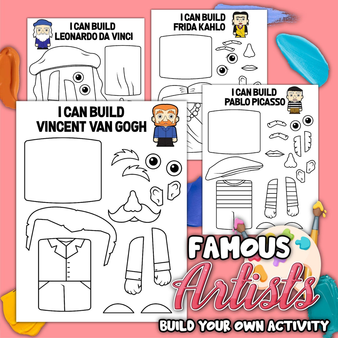 Printable I Can Build Famous Artists Activity - Etsy