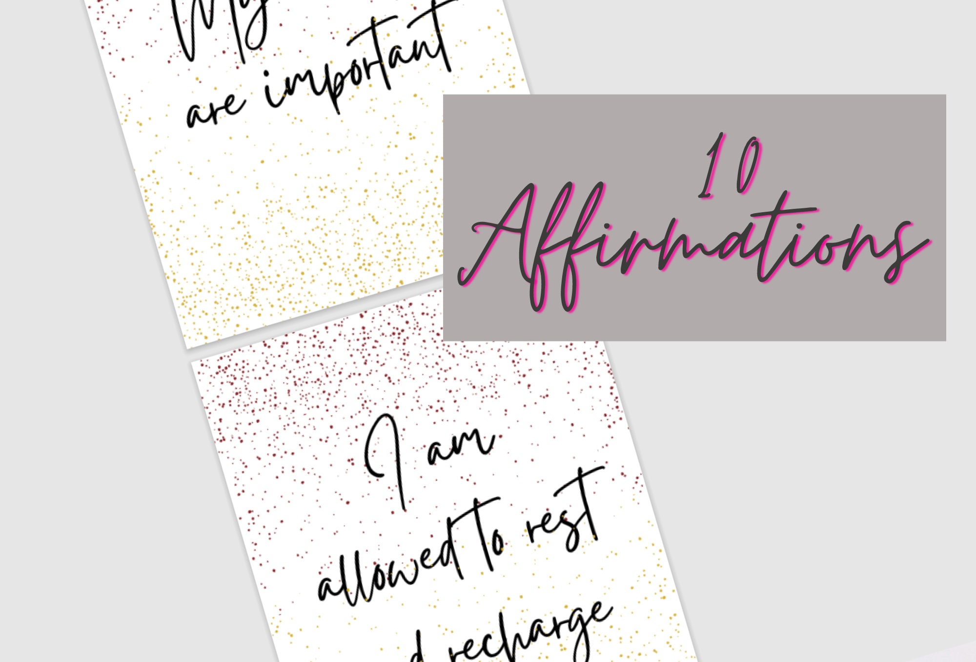 10 Digital Printable Affirmation Cards - Etsy