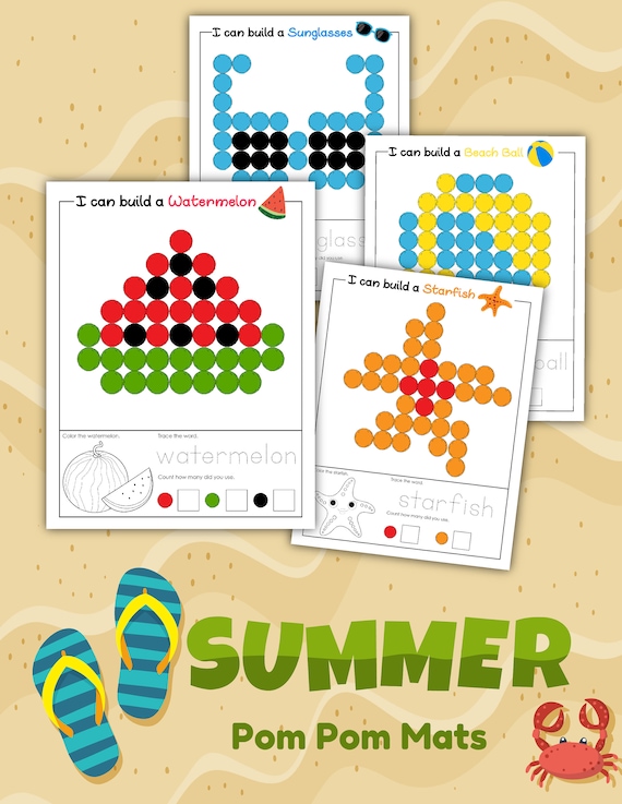 Summer Pom Pom Mats - Etsy