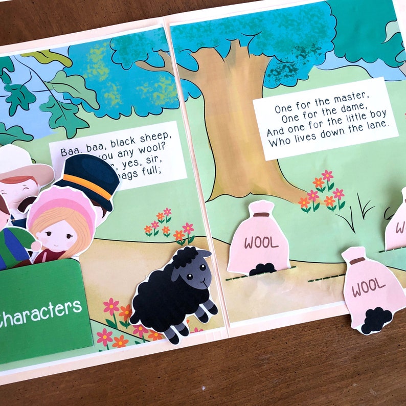 Baa Baa Black Sheet Activity Story Book - Etsy