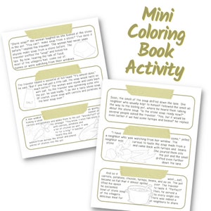 Stone Soup Story Activity Book - Etsy