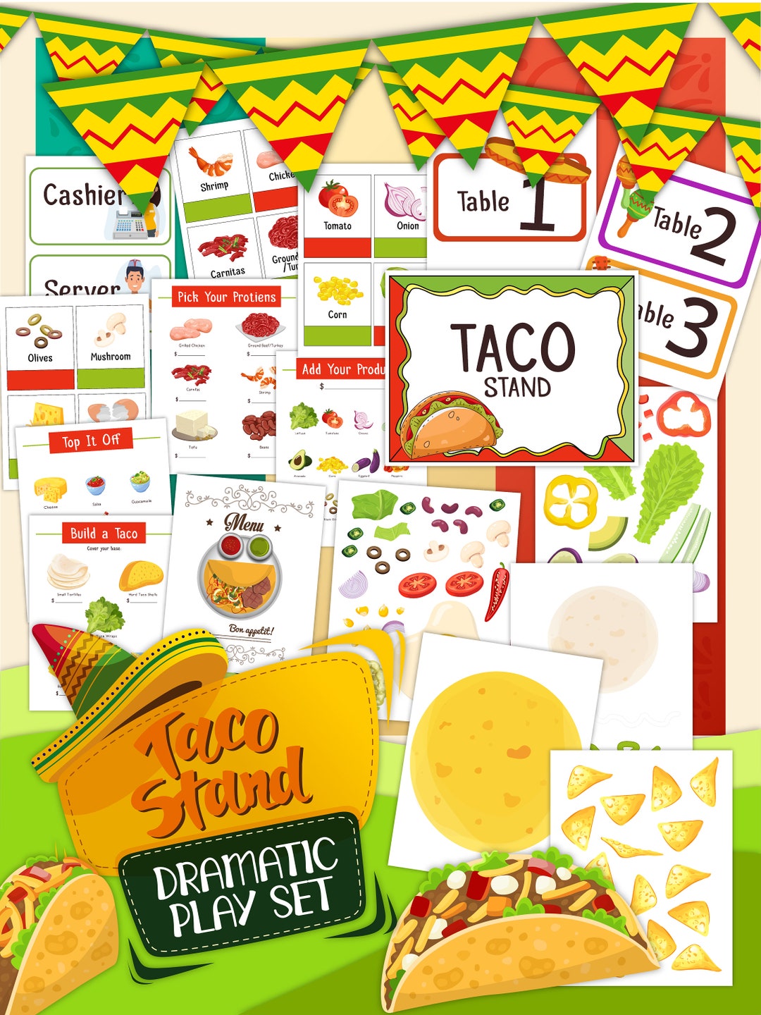 Printable Taco Shop Pretend Play Download - Etsy UK