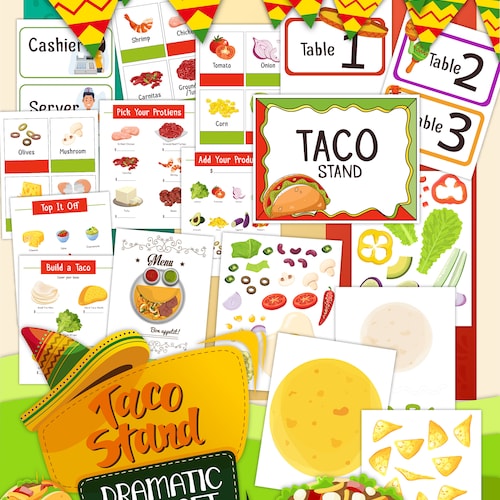 Printable Taco Shop Pretend Play Download - Etsy