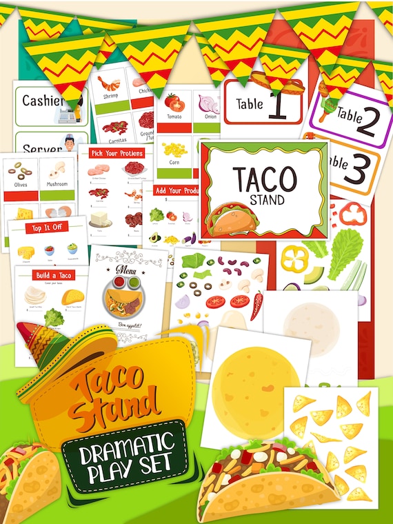 Printable Taco Shop Pretend Play Download - Etsy