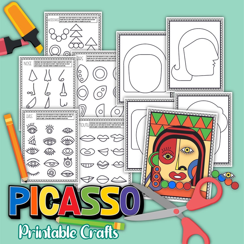Picasso Art Printable Activity - Etsy