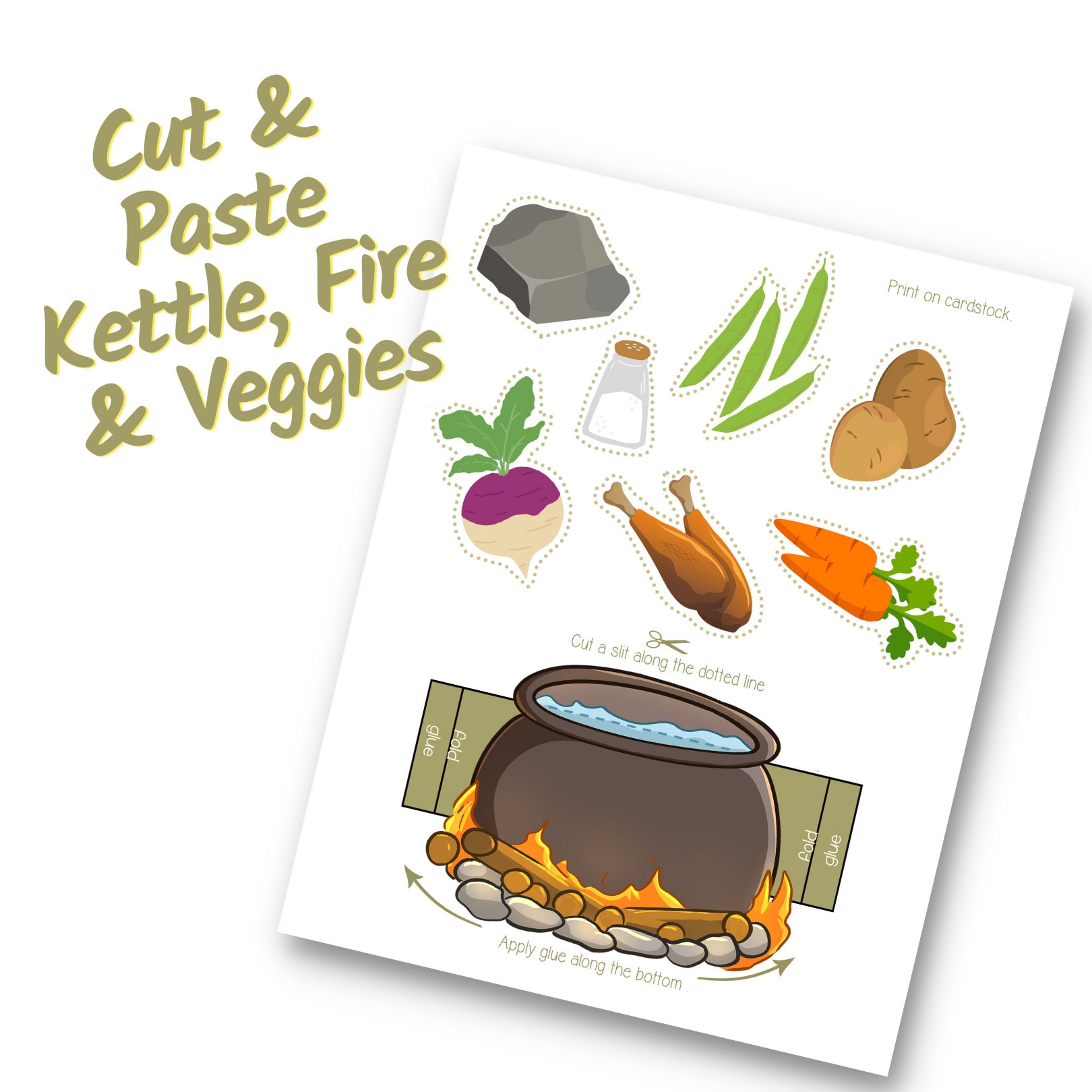 Stone Soup Story Activity Book - Etsy