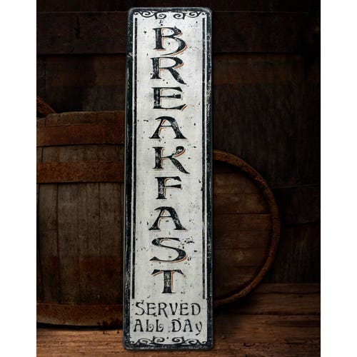 Breakfast Served All Day Wood Sign Handcrafted Rustic Wooden - Etsy