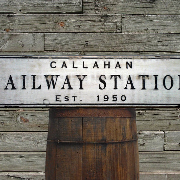 Train Station Sign - Etsy