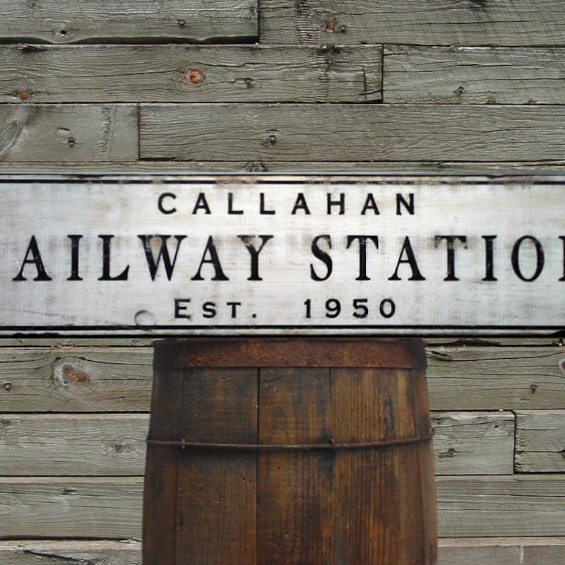 Vintage Train Depot Signs - Etsy