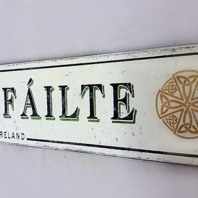 Vintage Irish Welcome Sign - Etsy