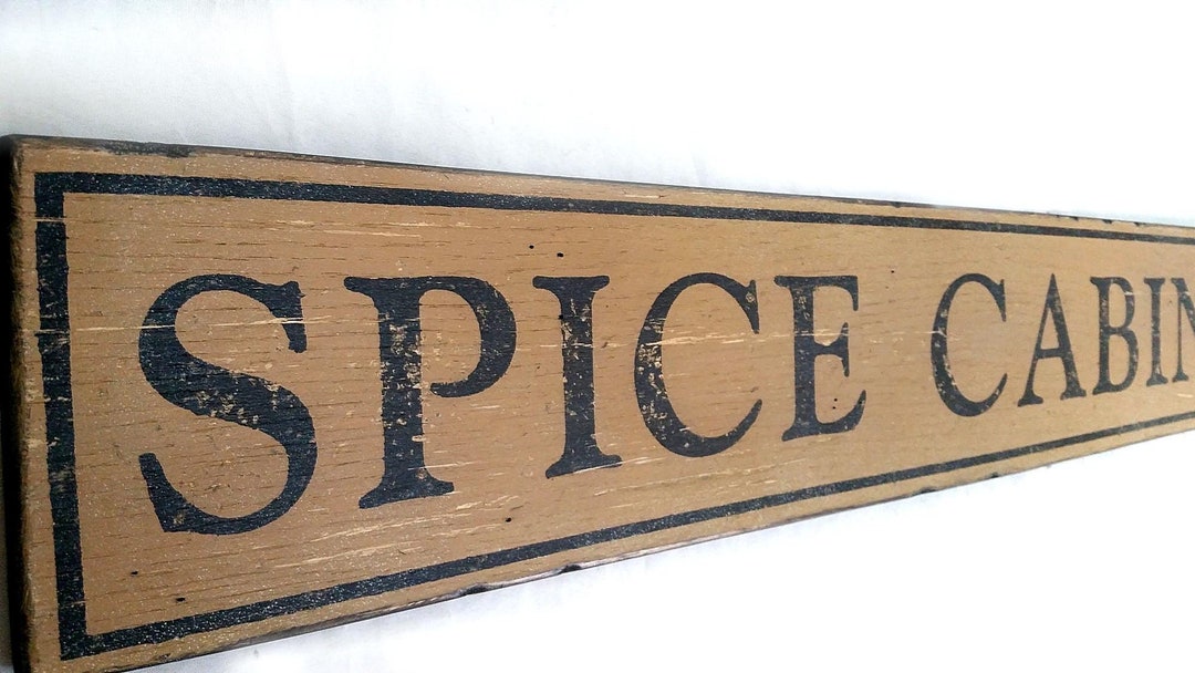 Spice Cabinet Sign - Handcrafted Rustic Wooden Decor - Etsy