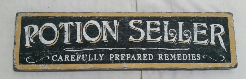 Potion Seller Wood Sign Hand Crafted Wood Decor - Etsy