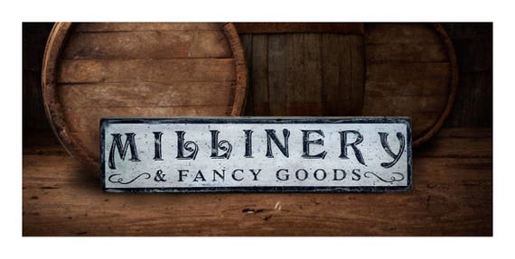 Millinery & Fancy Goods Wood Sign Handmade Wooden Decor | Etsy