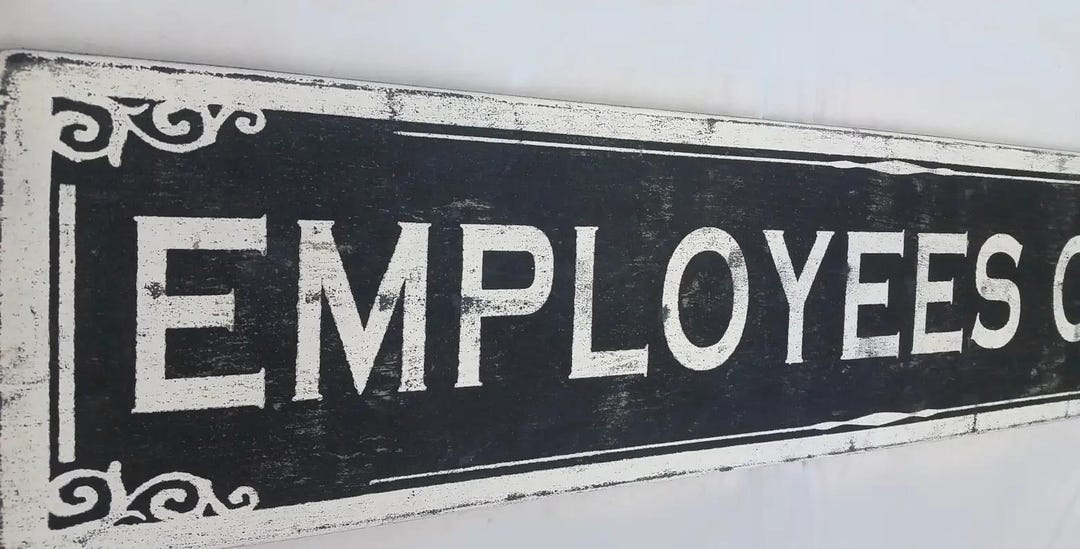 Employees Only Sign - Handmade Wood - Etsy