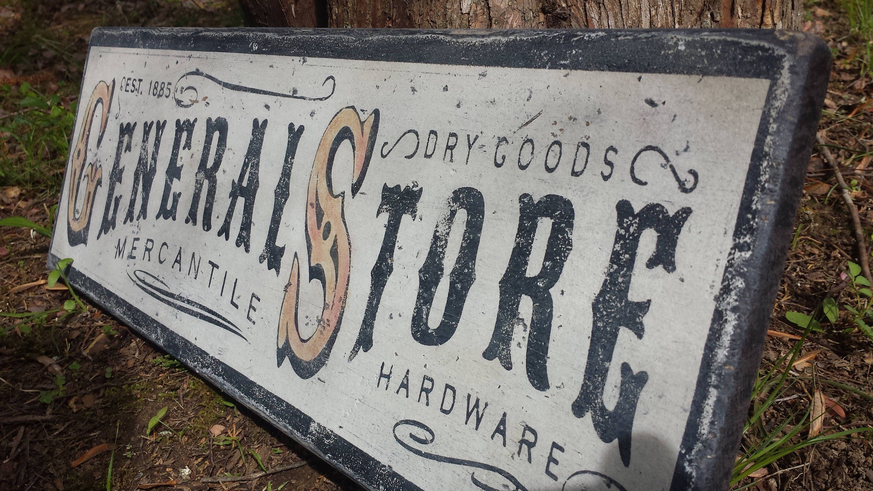 Rustic General Store Mercantile Wood Sign Hand Crafted - Etsy