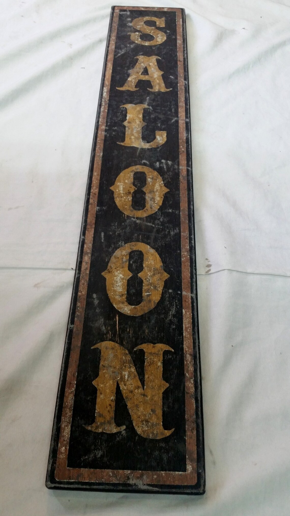 Saloon Wood Sign Vertical - Handcrafted Rustic Wooden Decor - Etsy