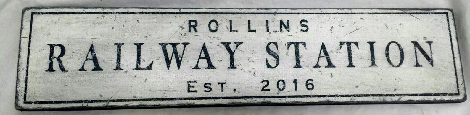 Custom Railway Station Wood Sign Hand Made Wooden Antique - Etsy
