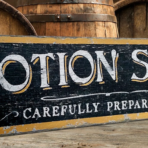 Potion Seller Wood Sign Hand Crafted Wood Decor - Etsy