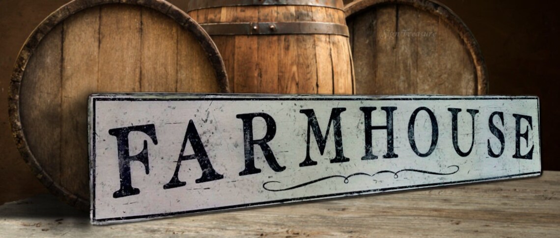 Farmhouse Wood Sign Antique Wooden Decor - Etsy