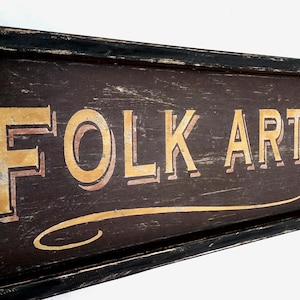 Folk Art and Primitives Sign Framed - Handmade Wooden Decor - Etsy