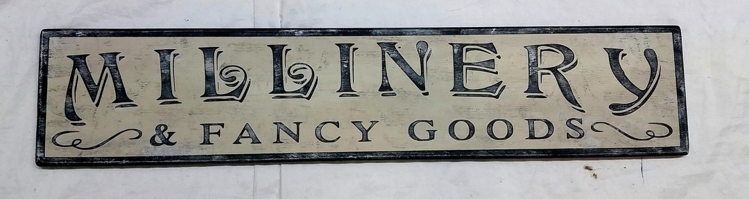 Millinery & Fancy Goods Wood Sign Handmade Wooden Decor - Etsy